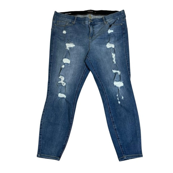 Vigoss | Jeans | Torrid Distressed Bombshell Skinny Jeans Sz 24 | Poshmark